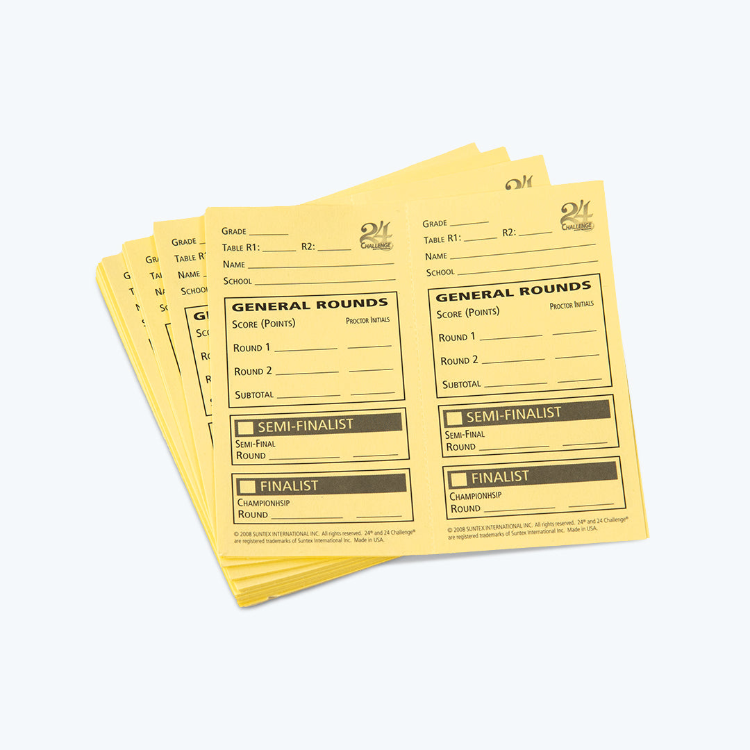 24 Challenge® Scorecards Pack – 24 Game Shop