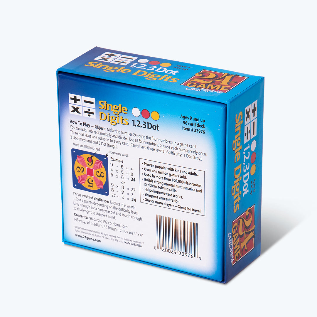 Single Digits Deck (Ages 9+), 96-Card Deck – 24 Game Shop